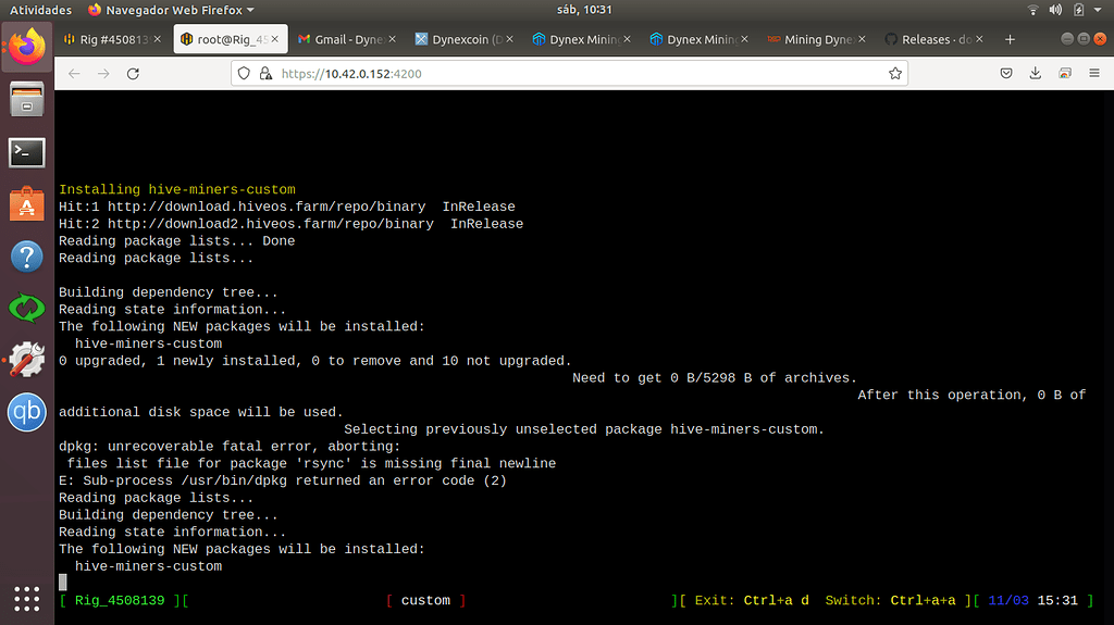 Cant install SRBMiner 2.2 and other custom Miners from github Rsync Error - Miners - Forum and ...
