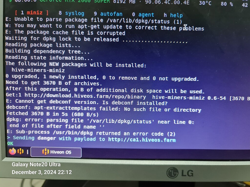 Problem with Transferring Hive OS from a flash-drive to SDD/HDD using Hive OS itself - OS setup ...