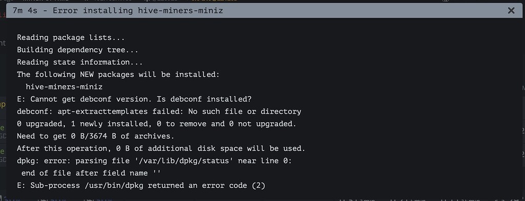 Error Dowloading Miniz and all other Miners - OS setup and Linux - Forum and Knowledge Base A ...