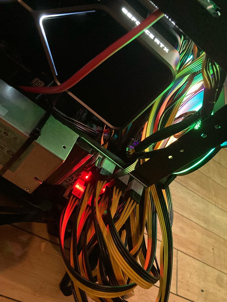 Nvidia RTX 3080 2 ATX PSU + Server PSU with Server PSU connected GPU ...